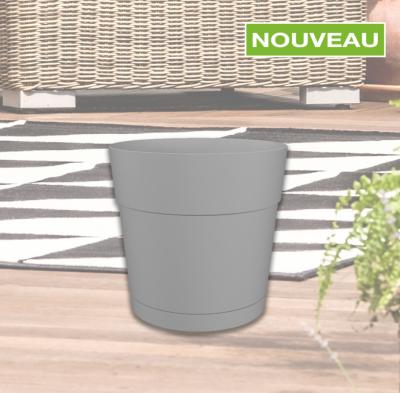 POT ROND CAPRI - GRIS CLAIR